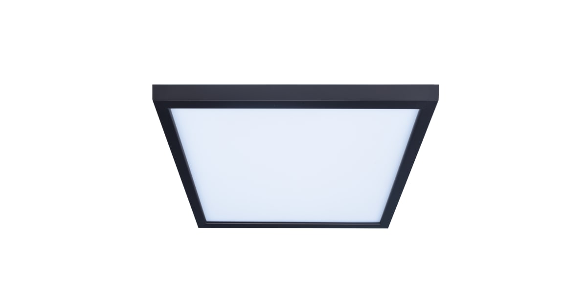 RP Lighting and Fans 4330OB-3K-T-D 16" Wide LED Flush Mount Square ...