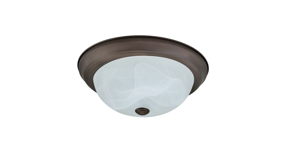 RP Lighting and Fans 4346OB-15-3K-D 17" Wide LED Flush Mount Ceiling ...