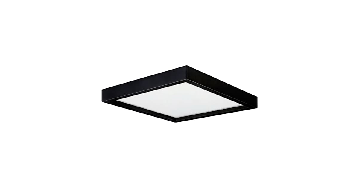 RP Lighting and Fans 8548BK-90-3K Helmsley 7" Wide Flush Mount Square ...