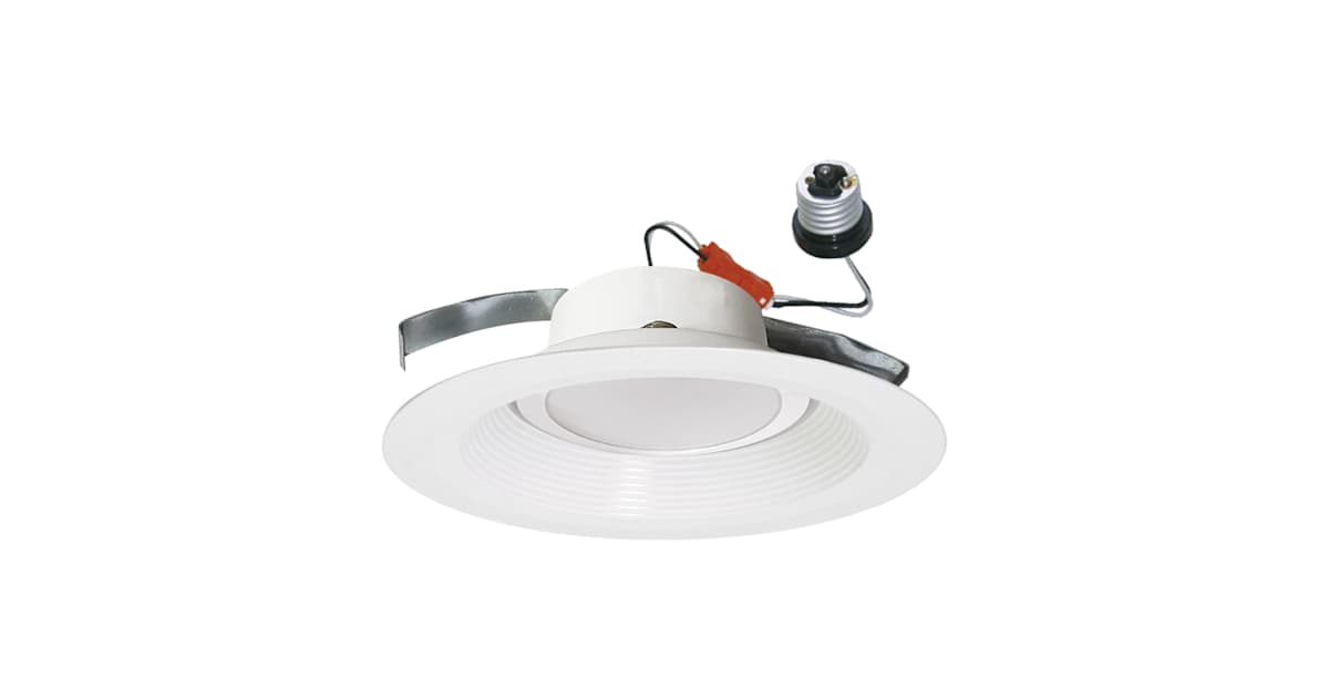 RP Lighting and Fans 8723WH-90-3K-E 4" Recessed LED Baffle Trim ...