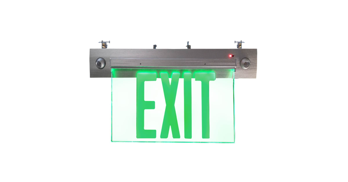 RP Lighting and Fans RXEL36GBA Albertson 17" Green LED Double Faceplate ...