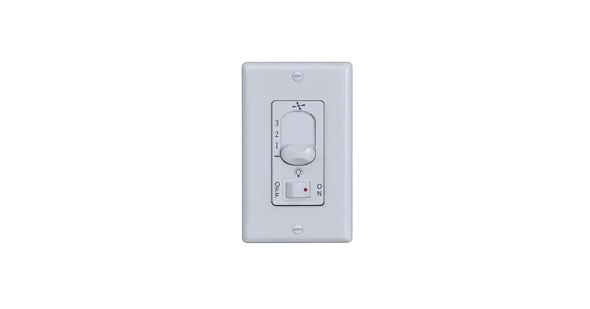 RP Lighting and Fans WC-16 3 Speed Single Slide Wall Control with On ...
