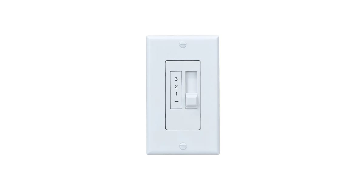 RP Lighting and Fans WC-4 3 Speed Single Slide Wall Control for Multi ...