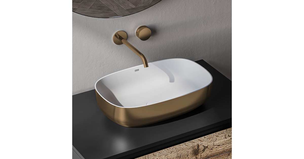 Ruvati RVB2113GW Sinatra 18-7/8" Oval EpiStone Solid Surface Vessel ...
