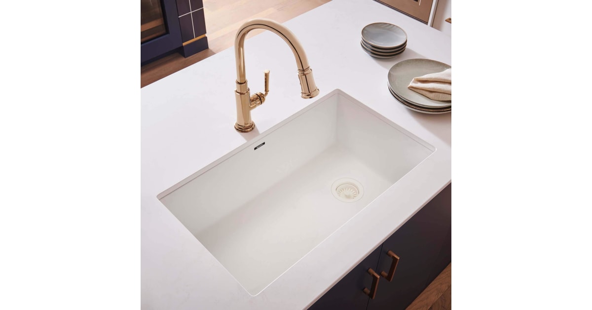 Ruvati RVG2033WH epiGranite 31-3/4" Undermount Single Basin Granite ...