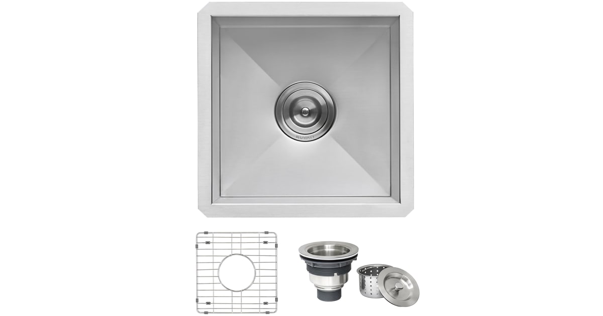 Ruvati RVH7115 Nesta 15" Undermount Single Basin Stainless Steel ...