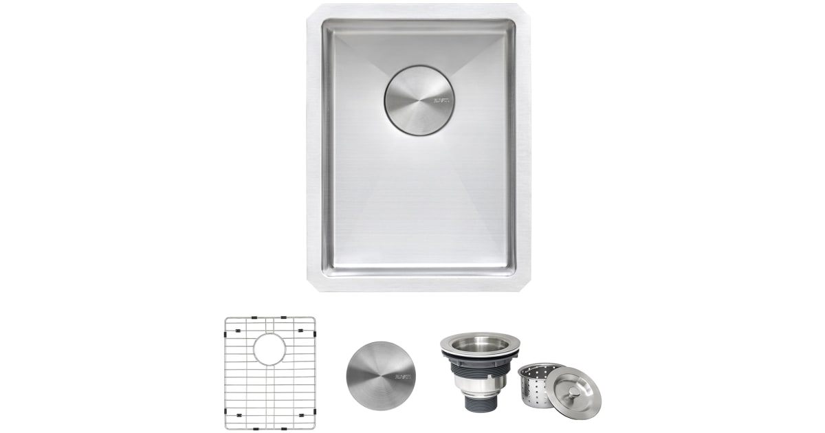 Ruvati RVH7116 Gravena 16" Undermount Single Basin Stainless Steel ...