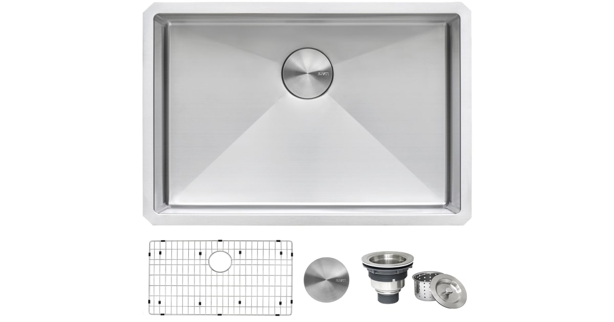 Ruvati RVH7250 Gravena 28" Undermount Single Basin 16 Gauge Stainless ...