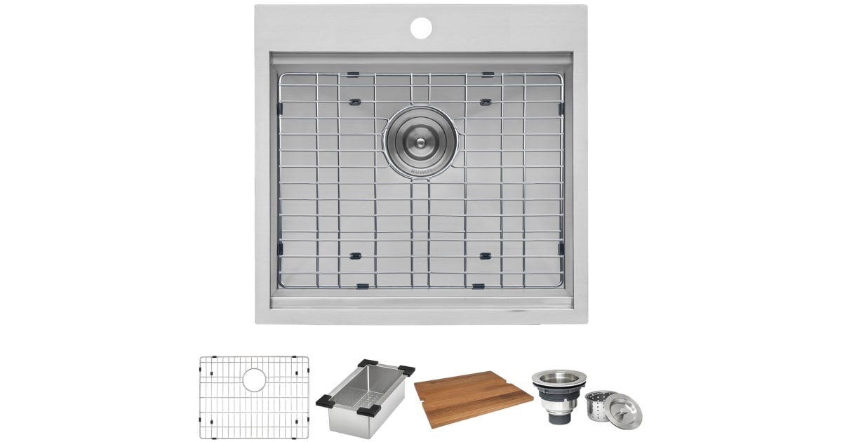 Ruvati RVH8221 21" x 20" RV Workstation Drop-In Topmount Bar Prep ...