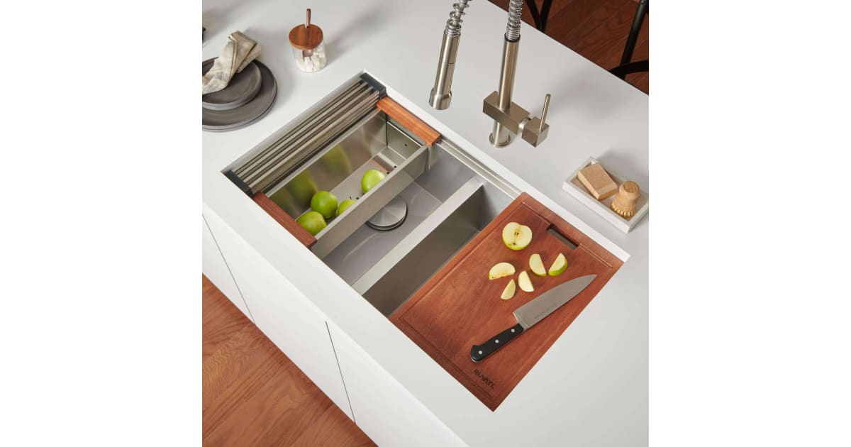 Ruvati RVH8345 Roma 30" Undermount Double Basin Stainless Steel Kitchen ...