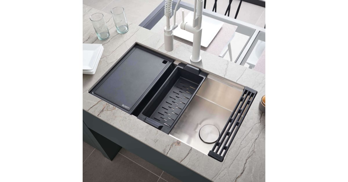 Ruvati RVH8584 Veniso Nova 30" Undermount Single Basin Stainless Steel ...