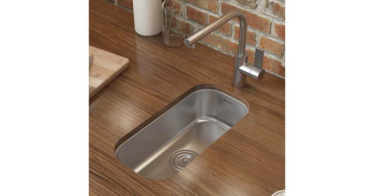 Ruvati RVM4119 Parmi 9-1/2" Undermount Single Basin Stainless Steel Bar ...