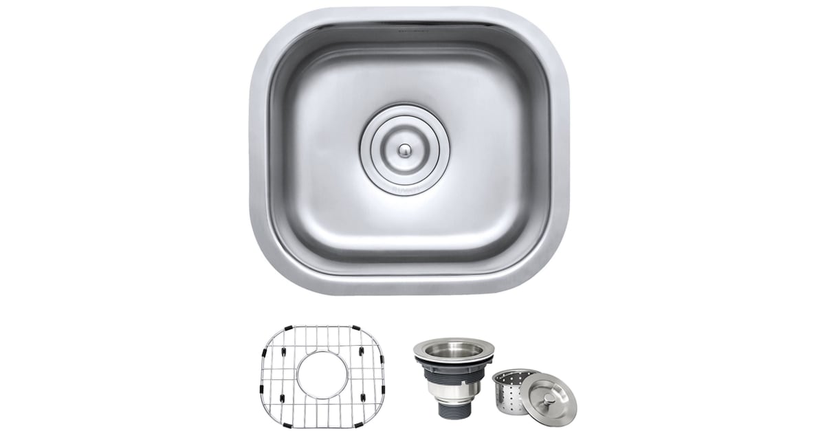 Ruvati RVM4136 Parmi 13" Undermount Single Basin 16 Gauge Stainless ...