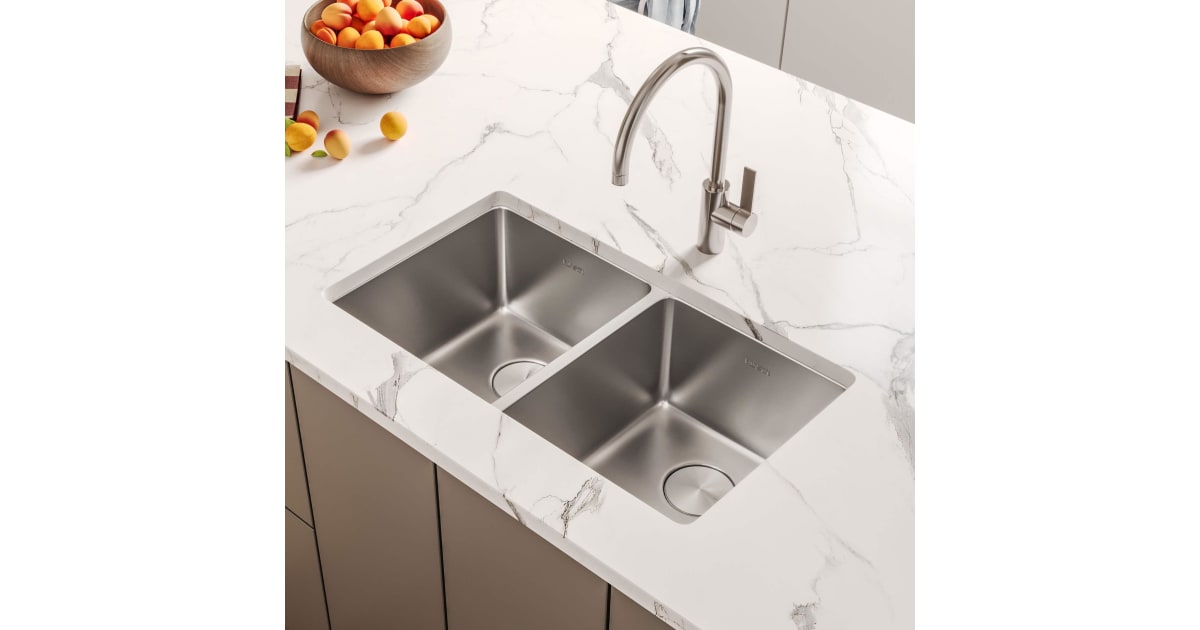 Ruvati RVM5099 Modena 31" Undermount Double Basin 16 Gauge Stainless ...