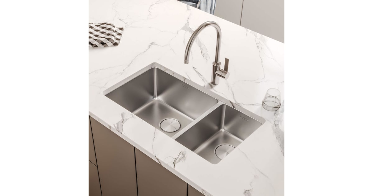 Ruvati RVM5300 Modena 32" Undermount Double Basin 16 Gauge Stainless ...