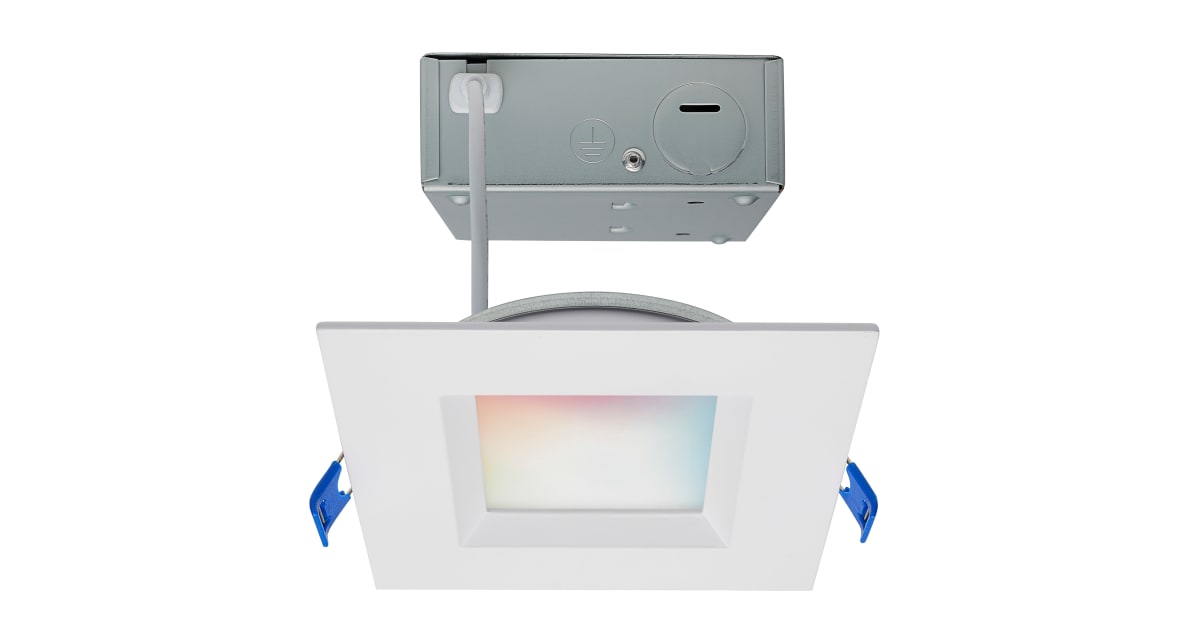 Satco Lighting S11565 Starfish 4" Integrated LED Square Smart Recessed ...