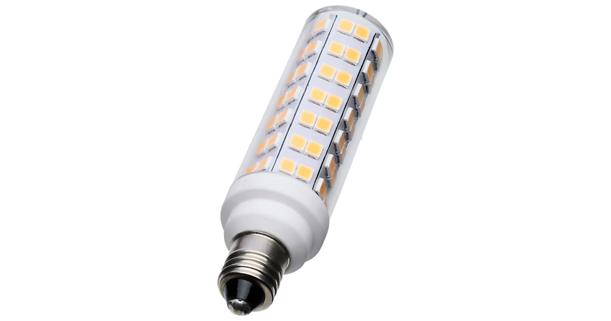 Satco Lighting S12338 6.5 Watt Dimmable T6 Mini Candelabra (E11) LED Bulb - 650 Lumens, 3000K ...