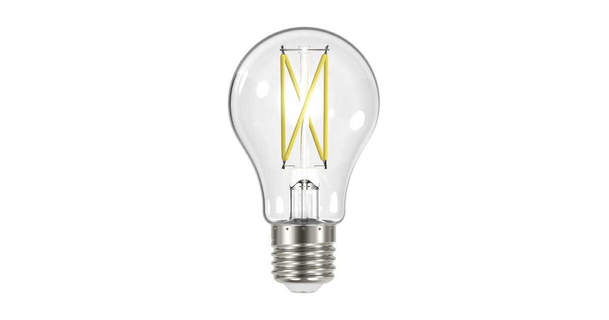 Satco Lighting S12417 Single 8 Watt Vintage Edison Dimmable A19 Medium (E26) LED Bulb - 800 ...