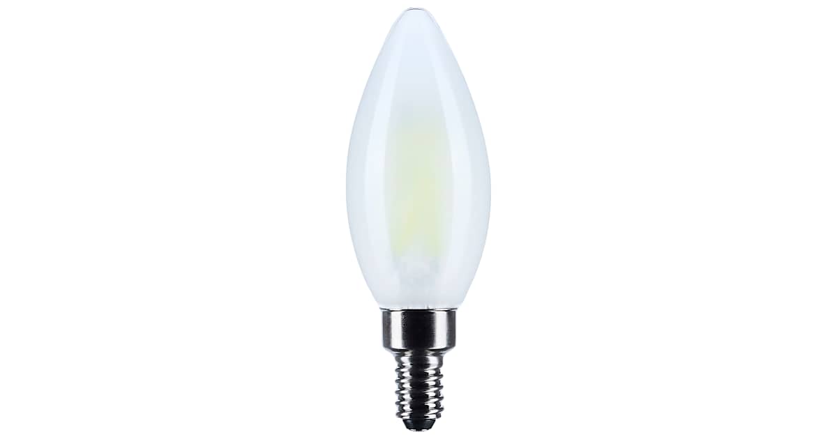 Satco Lighting S12498 8 Watt Dimmable B11 Candelabra (E12) LED Bulb- 760 Lumens, 5000K, and ...