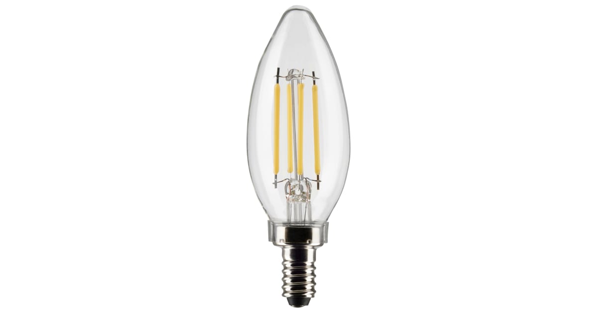 Satco Lighting S21266 4 Watt Vintage Edison Dimmable B11 Candelabra (E12) LED Bulb - 350 Lumens ...
