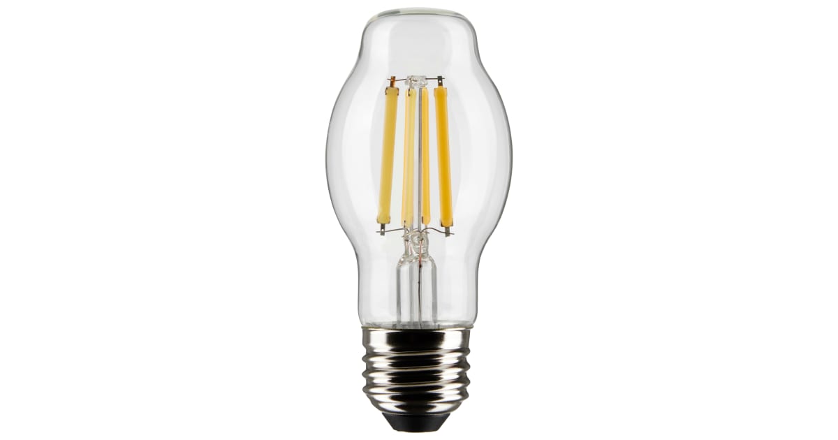 Satco Lighting S21334 8 Watt Vintage Edison Dimmable BT15 Medium (E26) LED Bulb - 800 Lumens ...