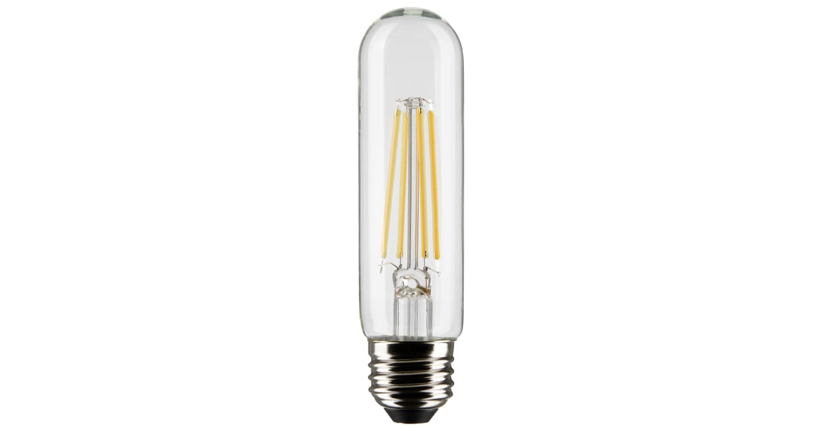 Satco Lighting S21351 8 Watt Vintage Edison Dimmable T10 Medium (E26) LED Bulb - 800 Lumens ...
