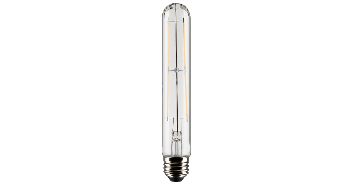 Satco Lighting S21355 8 Watt Vintage Edison Dimmable T9 Medium (E26) LED Bulb 7" Length - 800 ...