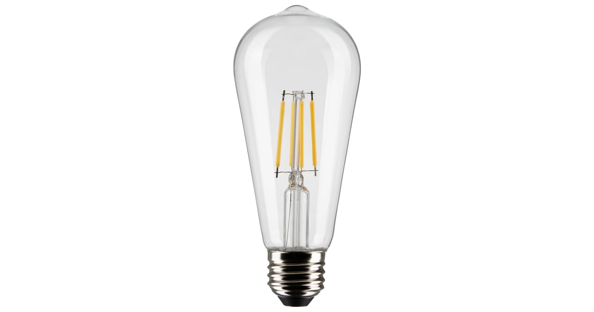 Satco Lighting S21362 5 Watt Vintage Edison Dimmable ST19 Medium (E26) LED Bulb - 425 Lumens ...