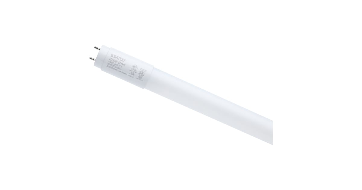 Satco Lighting S21915 8 Watt Dimmable T8 Bi Pin (G13) LED Bulb- 1375 ...