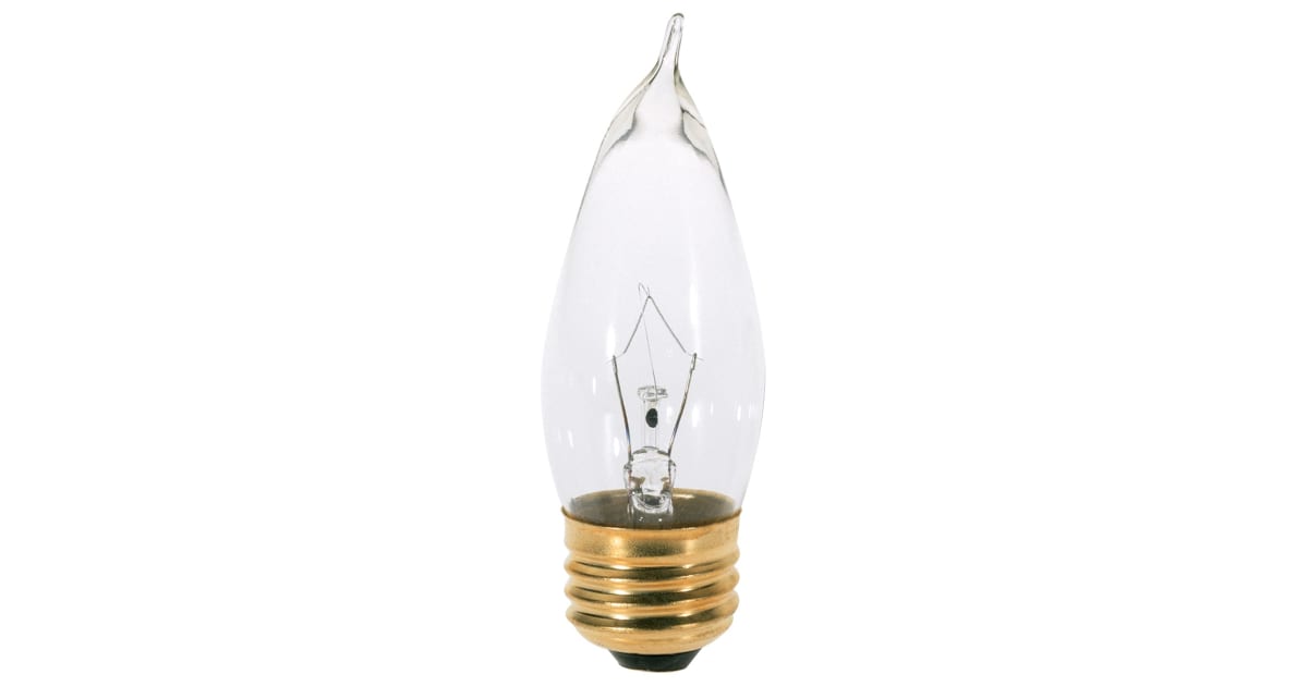 Satco Lighting S3765 Pack of (2) 40 Watt Dimmable CA10 Medium (E26 ...