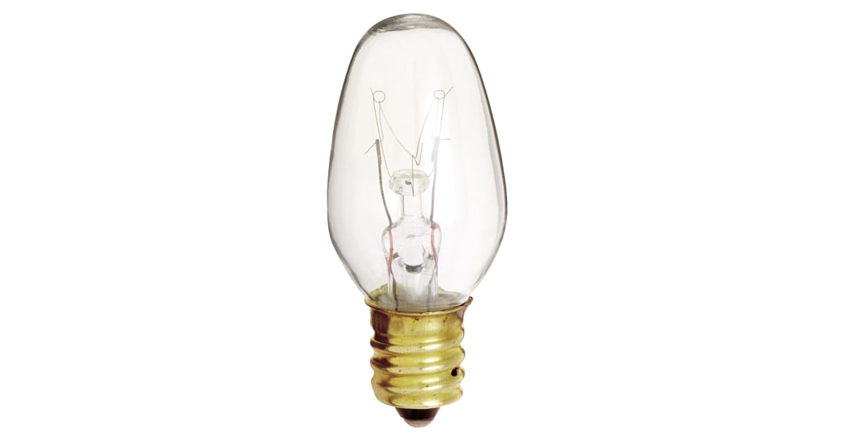 Satco Lighting S3797-2 Pack of (2) 4 Watt Dimmable C7 Candelabra (E12 ...