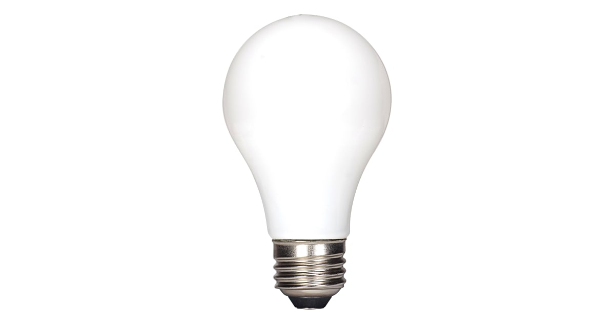 Satco Lighting S9824 Single 4.5 Watt Dimmable A19 Medium (E26) LED Bulb - 450 Lumens and 2700K ...