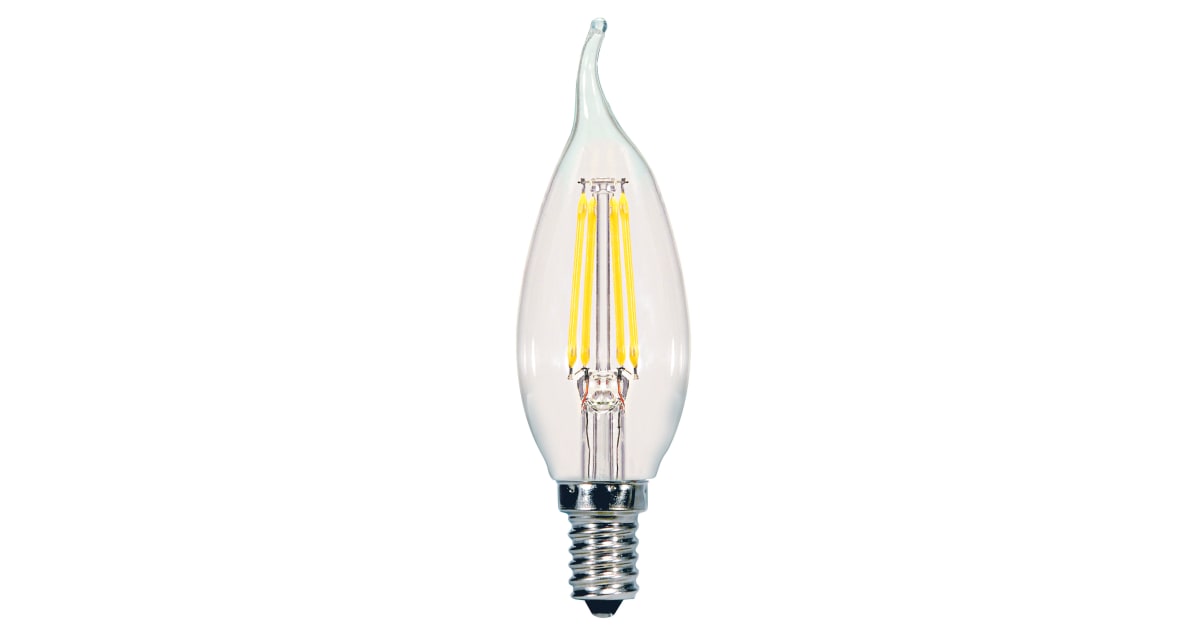 Satco Lighting S9962 Single 5.5 Watt Dimmable CA11 Shape Candelabra ...