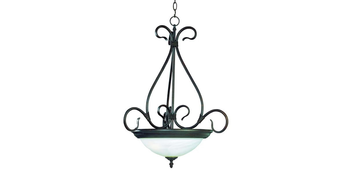 Savoy House 1201-3-67 Wrought Iron Bowl Pendant from the Sequoia ...