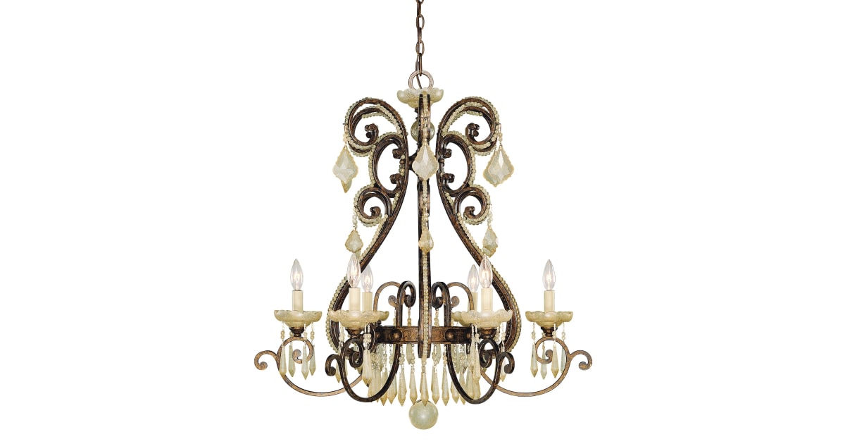 Savoy House 1-5601-6-56 6 Light Up Lighting Chandelier from the ...