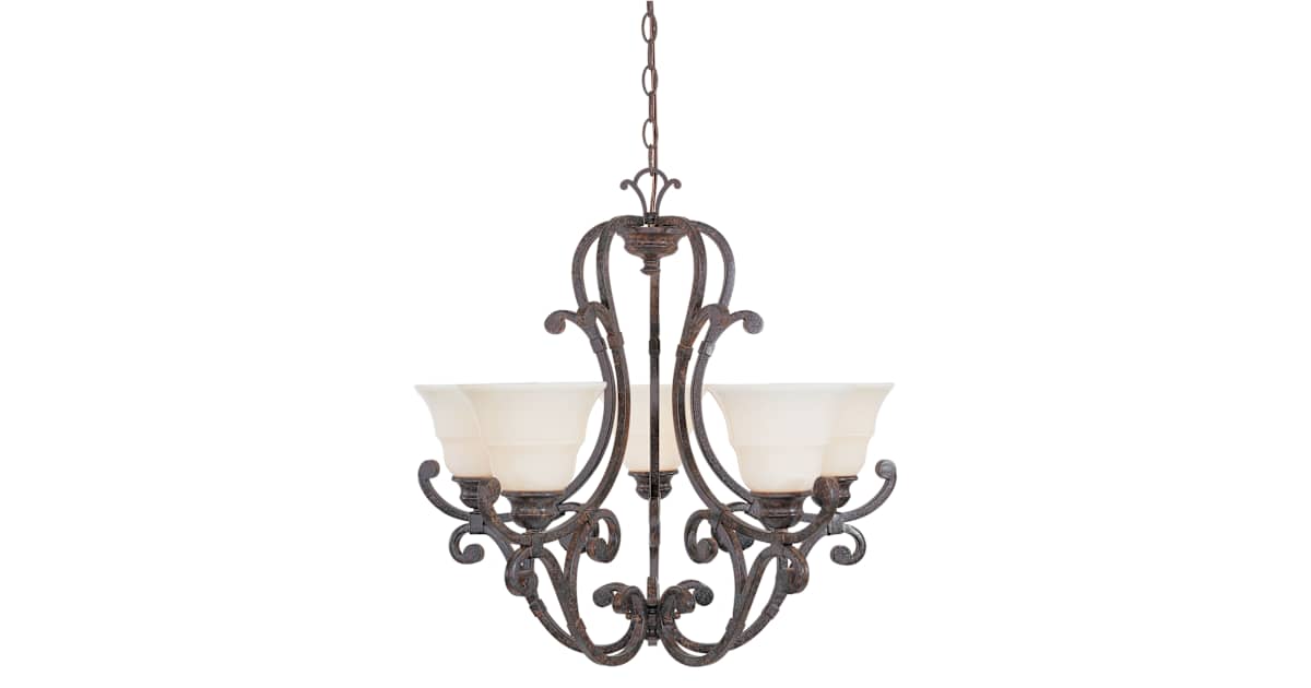 Savoy House 1-8302-5-72 Wrought Iron 5 Light Up Lighting Chandelier ...