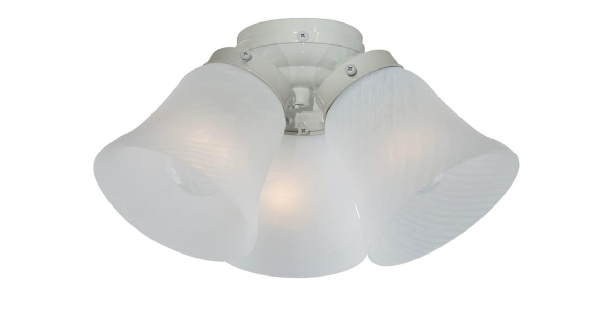 Savoy House FLGC-313-WH Fan Light Kits Three-Light Ceiling Fan Light ...