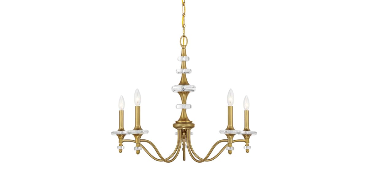 Savoy House 1-1361-5-322 Champlain 5 Light 28" Wide Taper Candle Style ...
