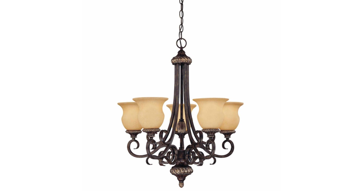 Savoy House 1P-50072-5-241 Towne Lake Five-Light Single-Tier Chandelier ...