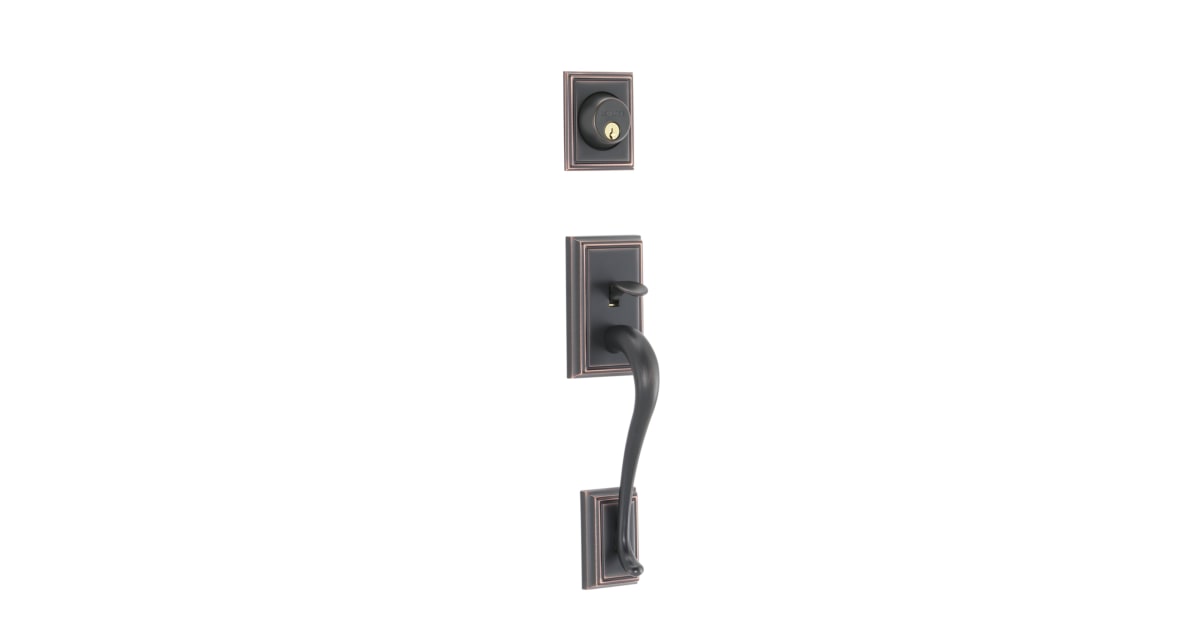 Schlage F62ADD716FLALH Left Handed Double Cylinder Addison Handleset ...