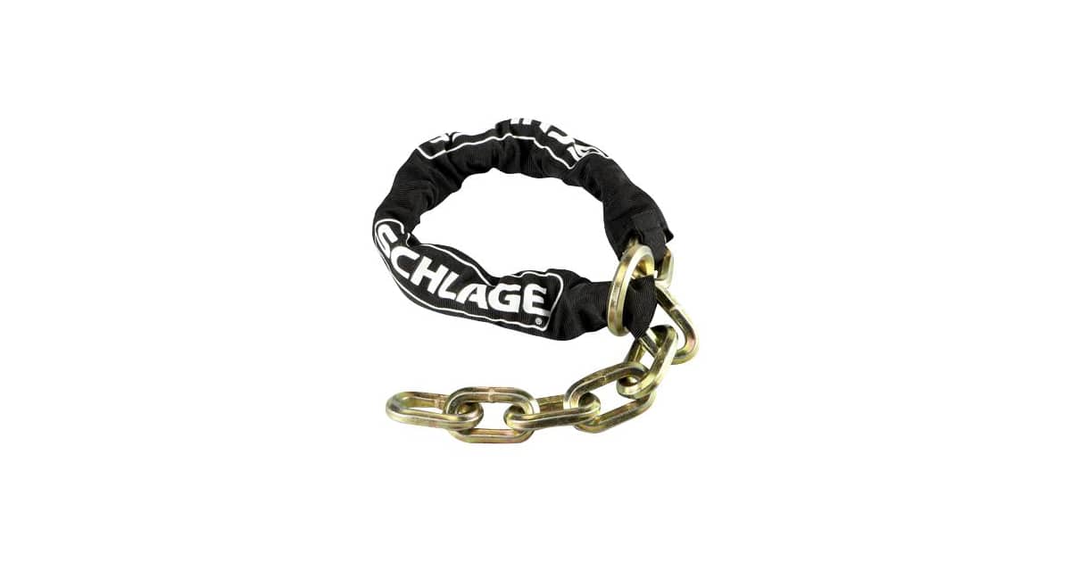 Schlage 999461 3-1/4 Foot x 1/2 Inch Cinch Ring Security Chain ...