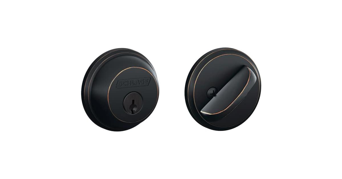 Schlage B60N716 Single Cylinder Keyed Entry Grade 1 Deadbolt from the B ...