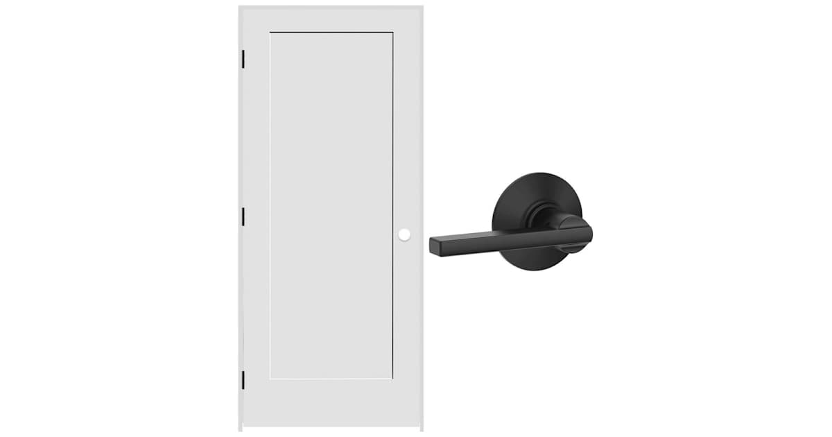 Schlage F10LAT622-28688401LH6916 32" W x 80" H Single Panel Left Handed ...