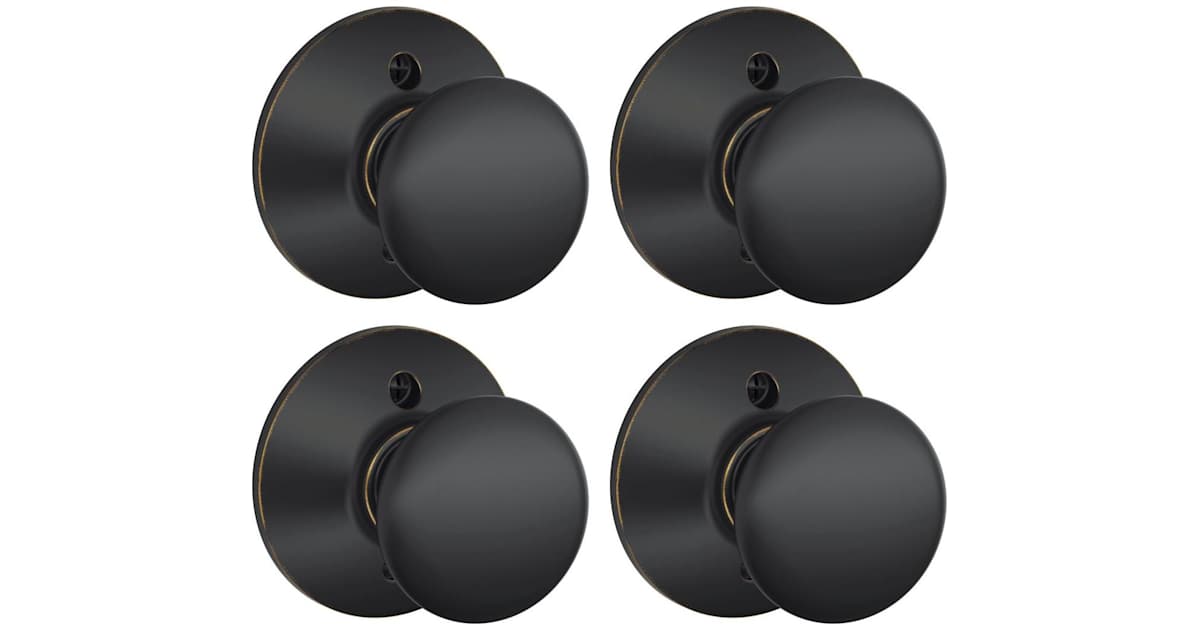 Schlage F170PLY716-4PACK Plymouth Non-Turning One-Sided Dummy Door Knob - Pack of 4 | Ferguson Home