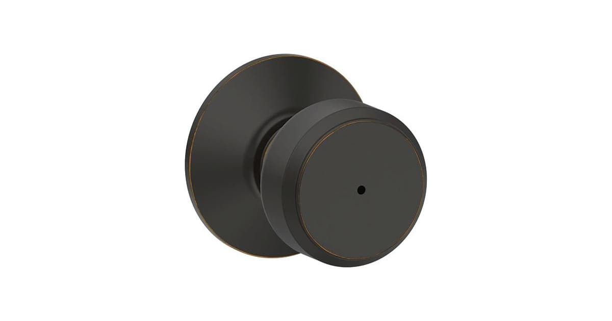 Schlage F40BWE716 Bowery Privacy Door Knob Set | Ferguson Home