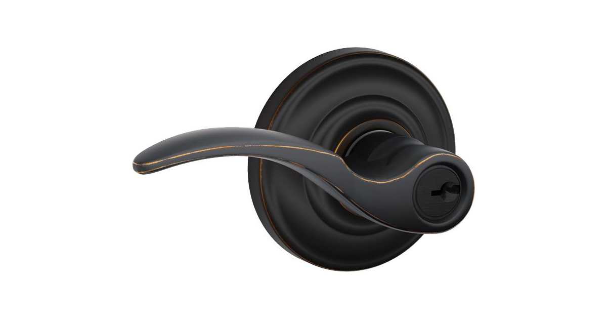 Schlage F51ASTA716AND St. Annes Single Cylinder Keyed Entry Door Lever ...