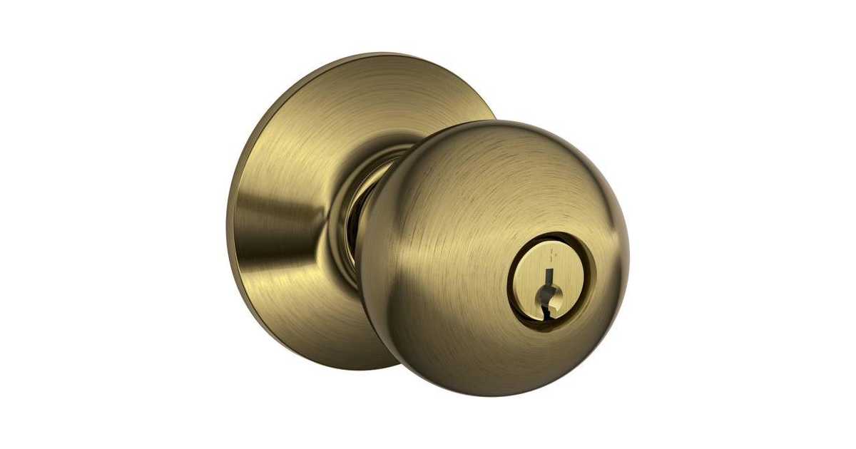Schlage F80ORB609 Orbit Storeroom Door Knob Set | Ferguson Home