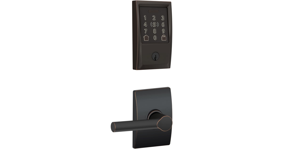 Schlage FBE499WBCENBRWCEN716 Encode Plus Century Electronic Keyless ...
