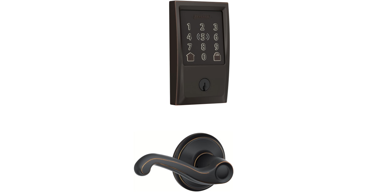 Schlage FBE499WBCENFLA716 Encode Plus Century Electronic Keyless Entry ...