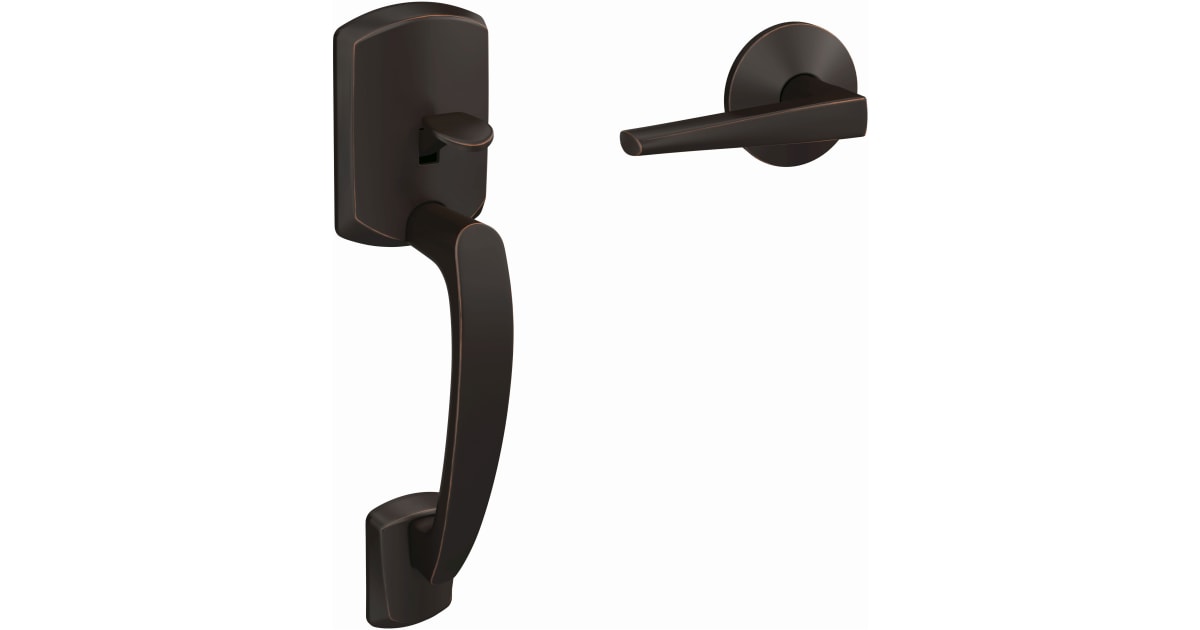 Schlage FC285GRW716ELRKIN Custom Greenwich Lower Handleset for Schlage ...